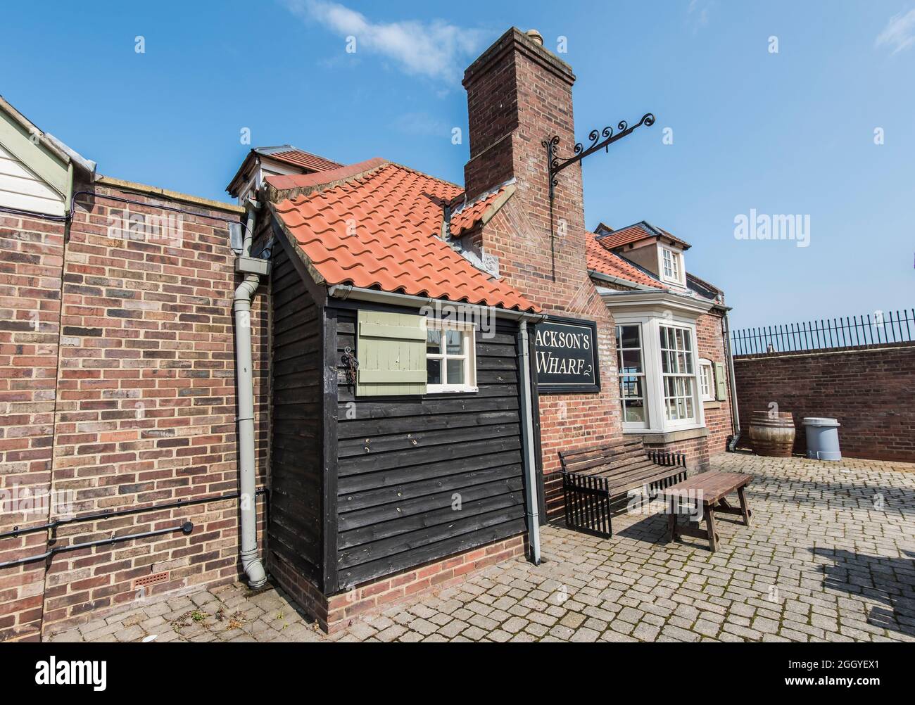 These are restored Victorian era quayside shops=stores at the Royal ...