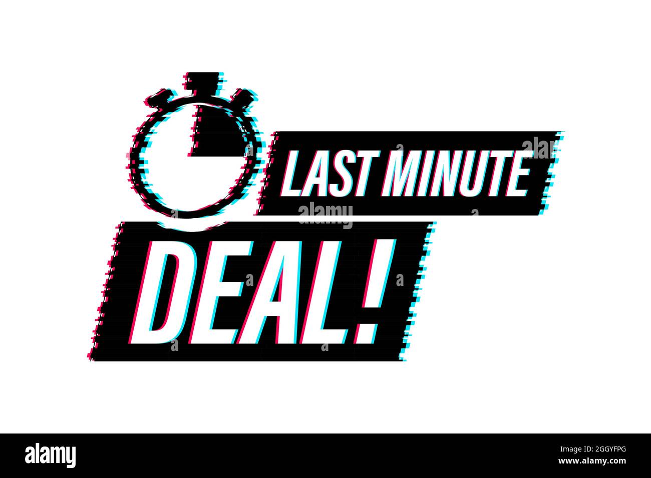 Last minute deal button sign, alarm clock countdown logo. Glitch icon ... Last minute deal button sign, alarm clock countdown logo. Glitch icon ...