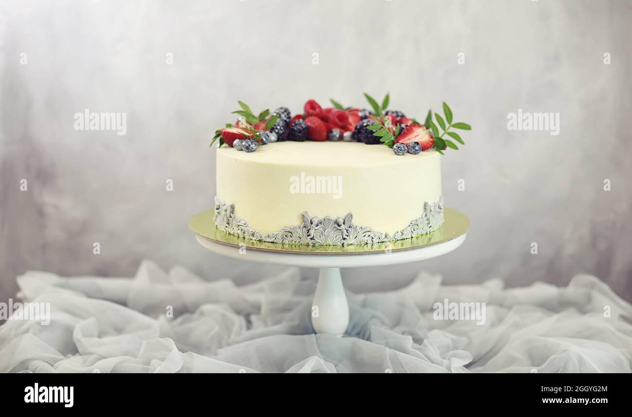 Confectionery flavored cakes for a holiday and a normal breakfast Stock ...