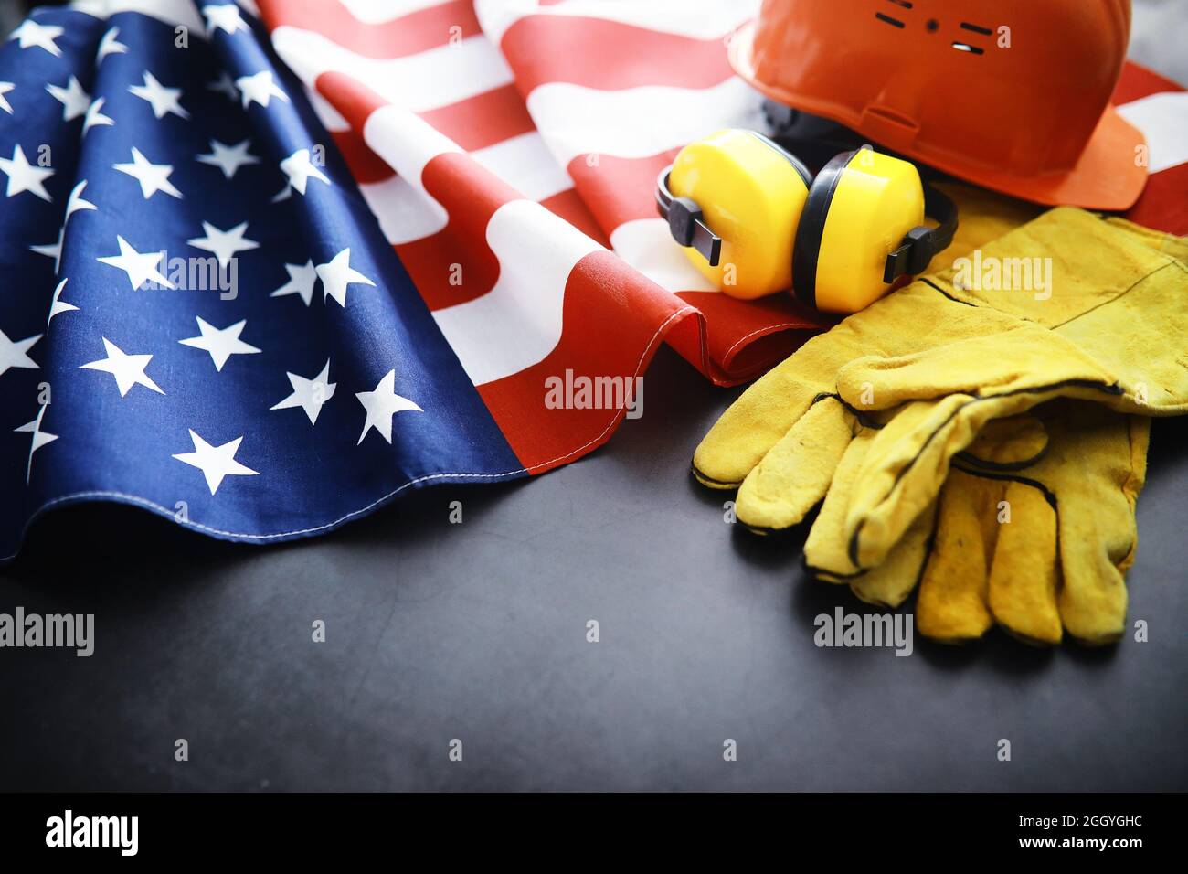 Flapping flag USA with wave. American flag for Memorial Day or 4th of ...