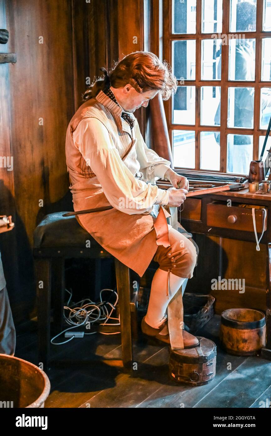 This is the sword makers workshop at the Victorian era Royal Navy ...