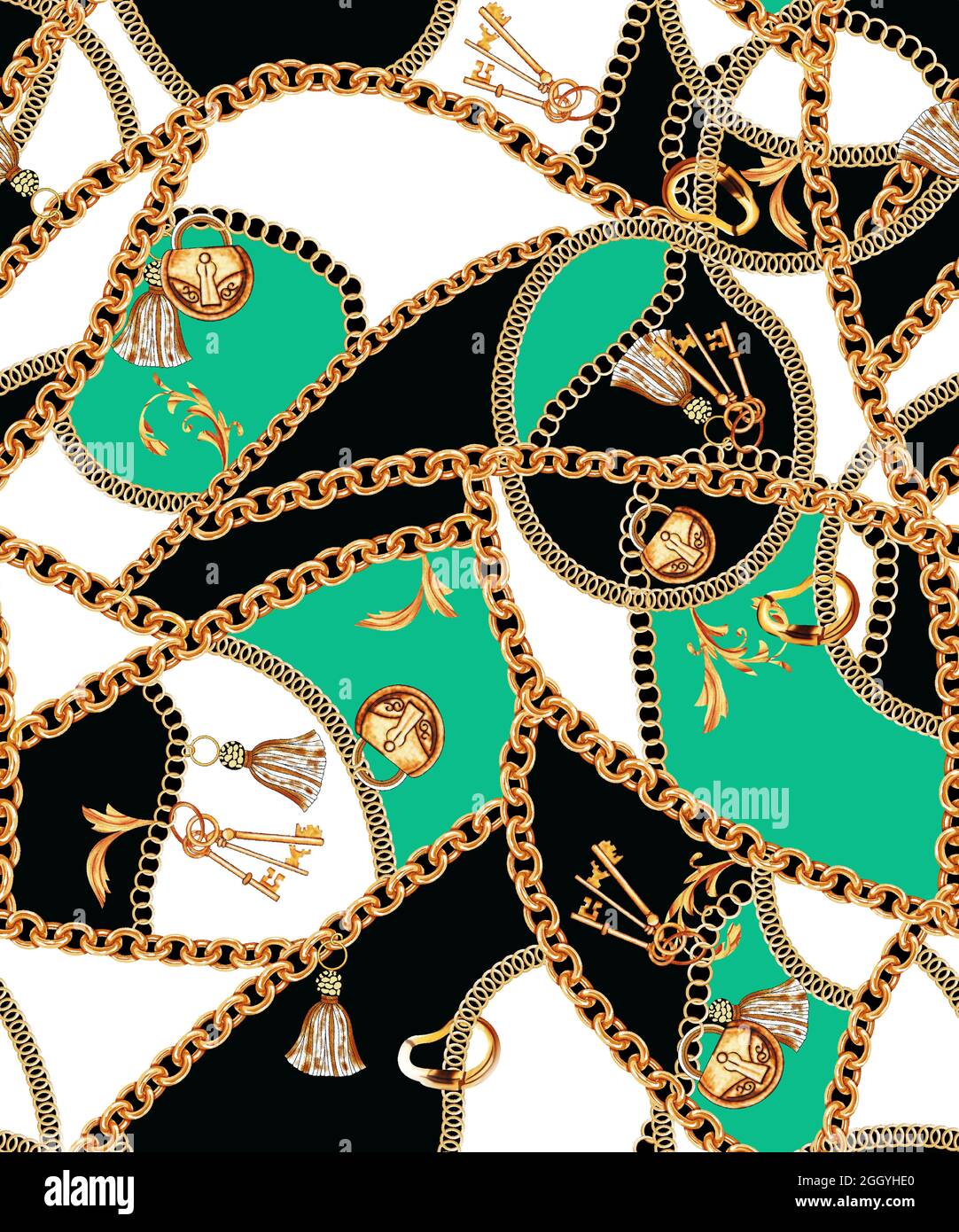 Chain link necklace pattern hi-res stock photography and images - Alamy