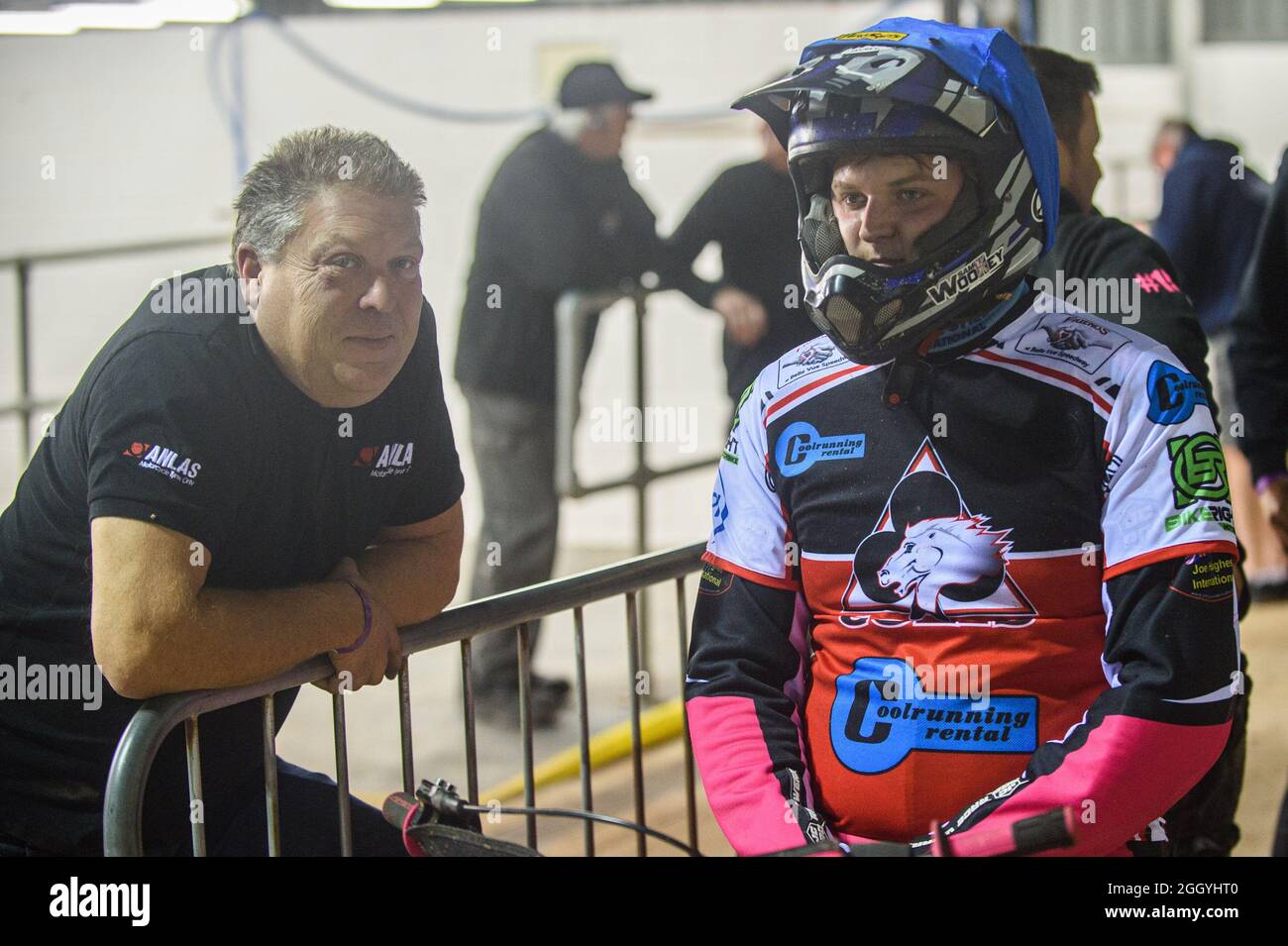 Manchester, UK. 03 September 2021. Sam Woolley waits to go out for his ...
