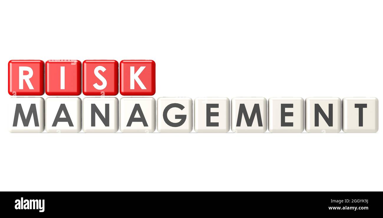 Risk management crossword cube, 3D rendering Stock Photo - Alamy