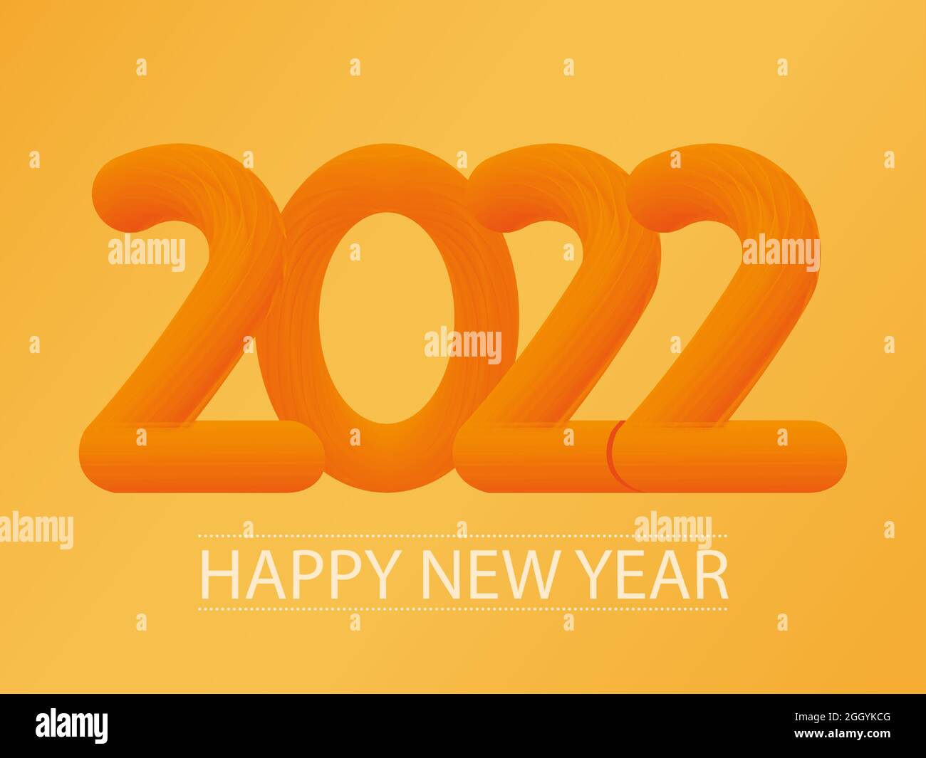 Abstract orange new 2022 year number on orange background. Vector ...