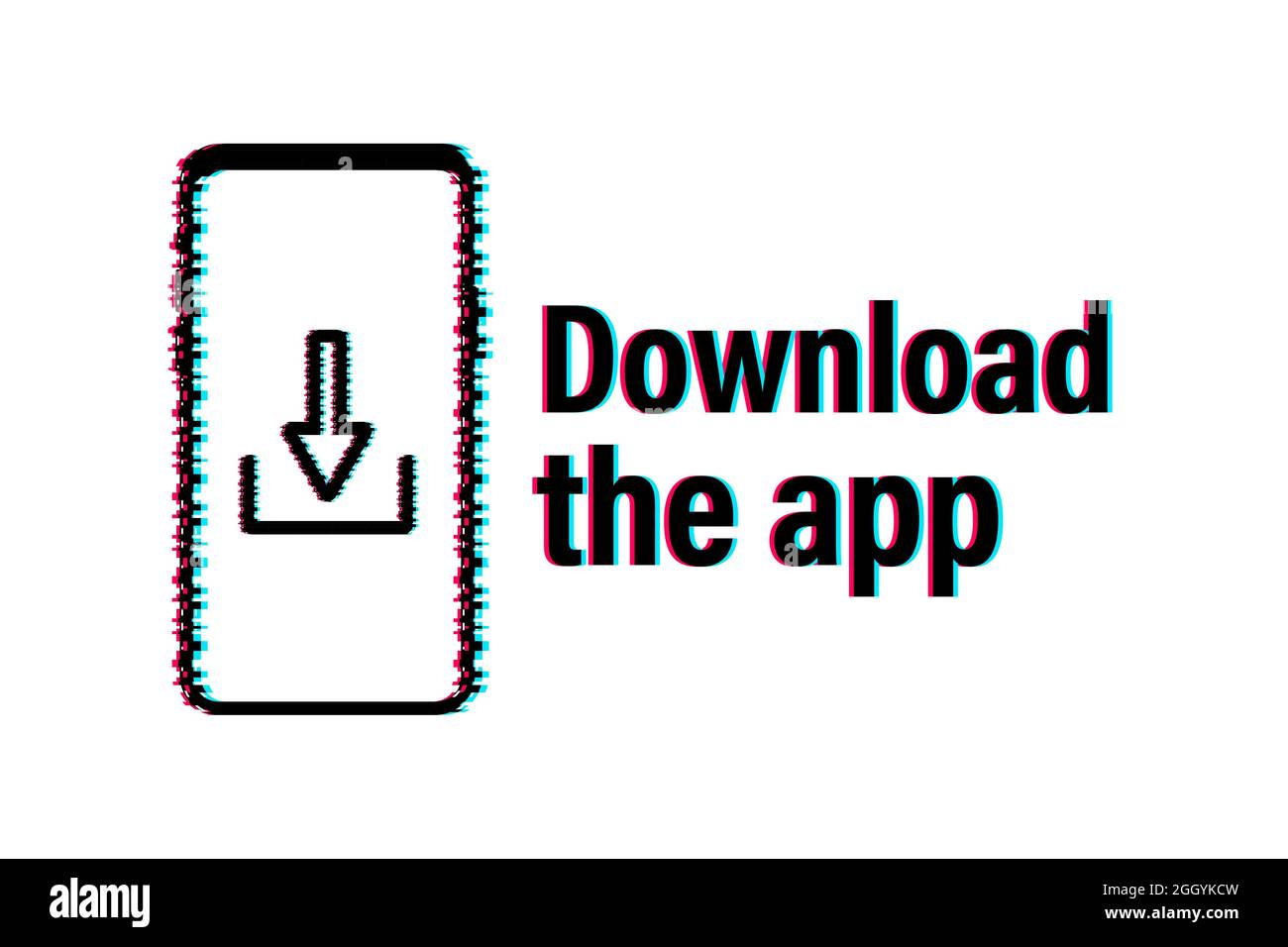 Download page of the mobile app. Empty screen smartphone for you app ...