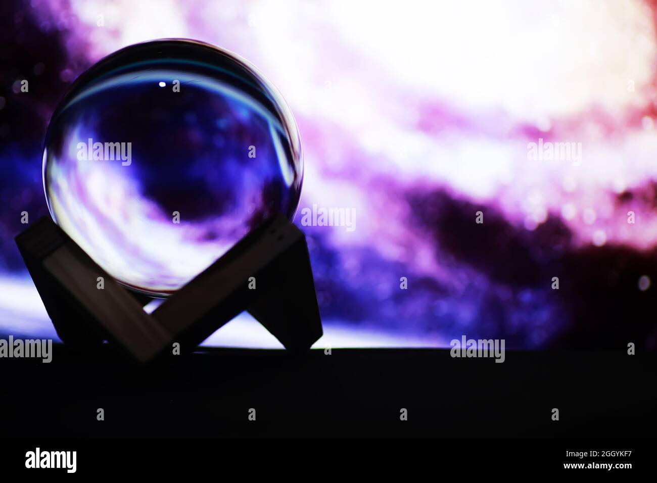 Milky way in magic sphere,Fortune teller,mind power concept. magic ball ...