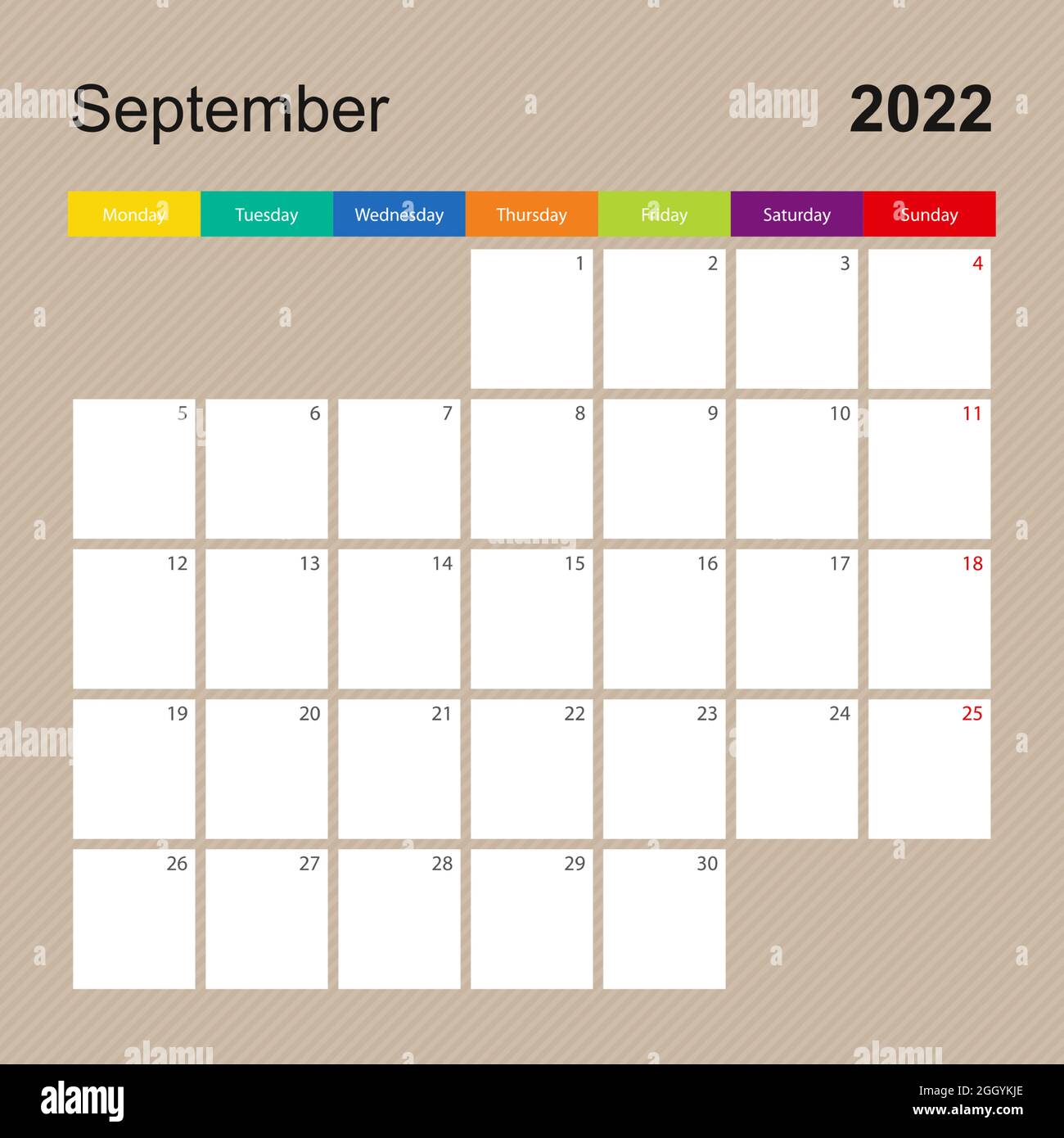 September 2022 Calendar Design