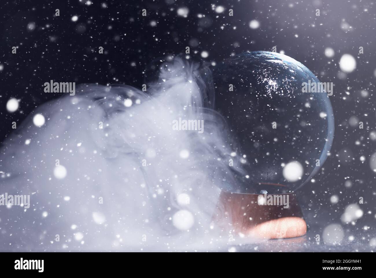 Crystal ball predict the fate. Guessing for the future Stock Photo - Alamy