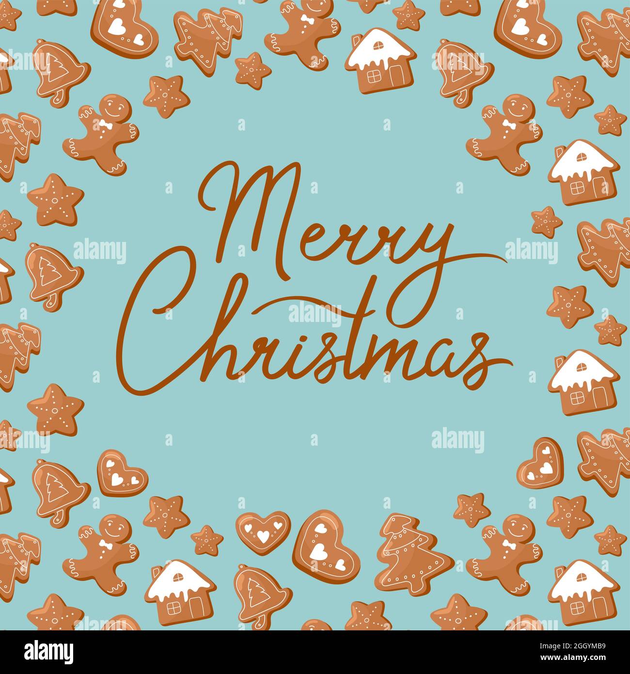Template Merry hristmas. In the background is a pattern of Christmas ...
