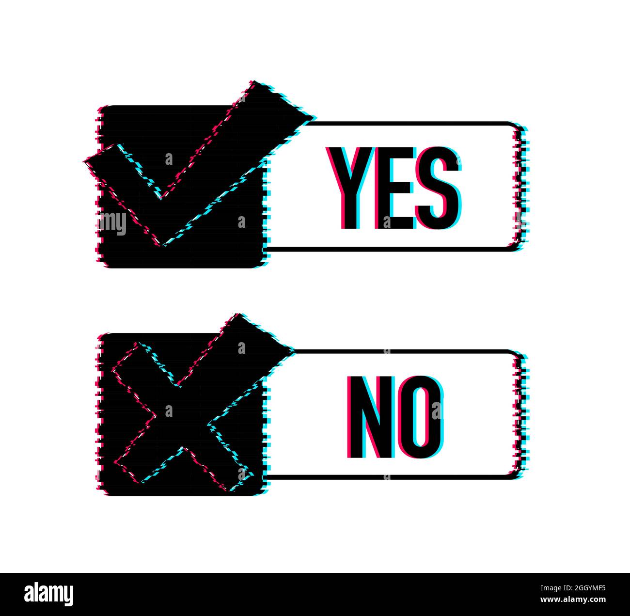 Yes No word text on talk shape. Vector stock illustration yes no in ...