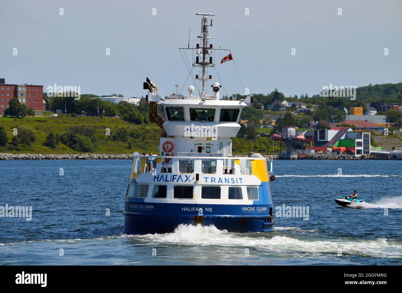Halifax Transit ferry "Vincent Coleman" en route to Woodside in Halifax ...