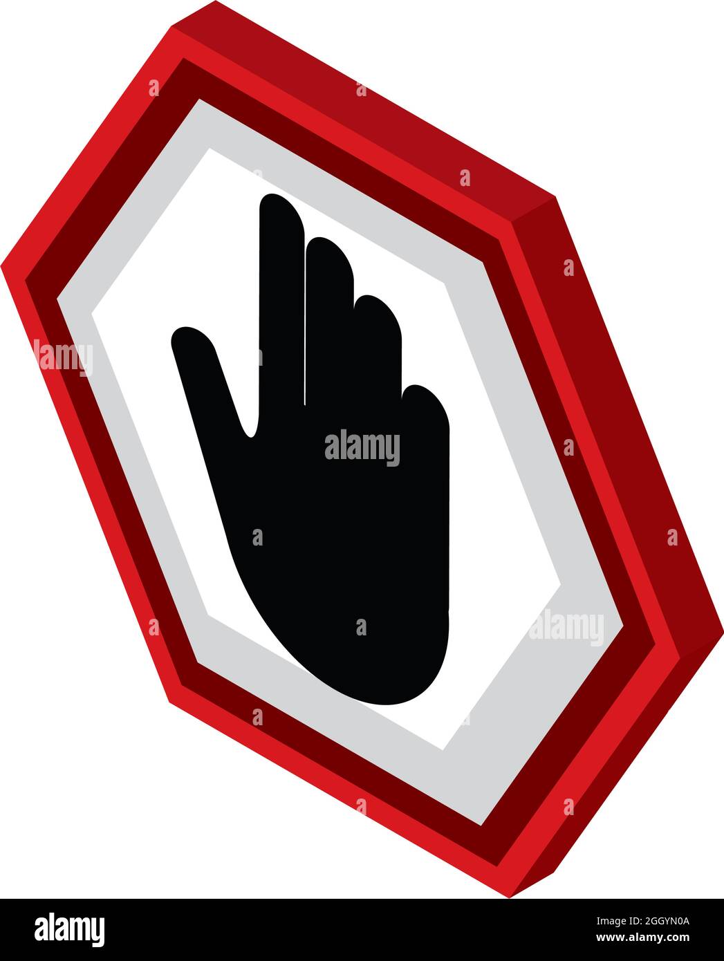 hand stop sign Stock Vector Image & Art - Alamy