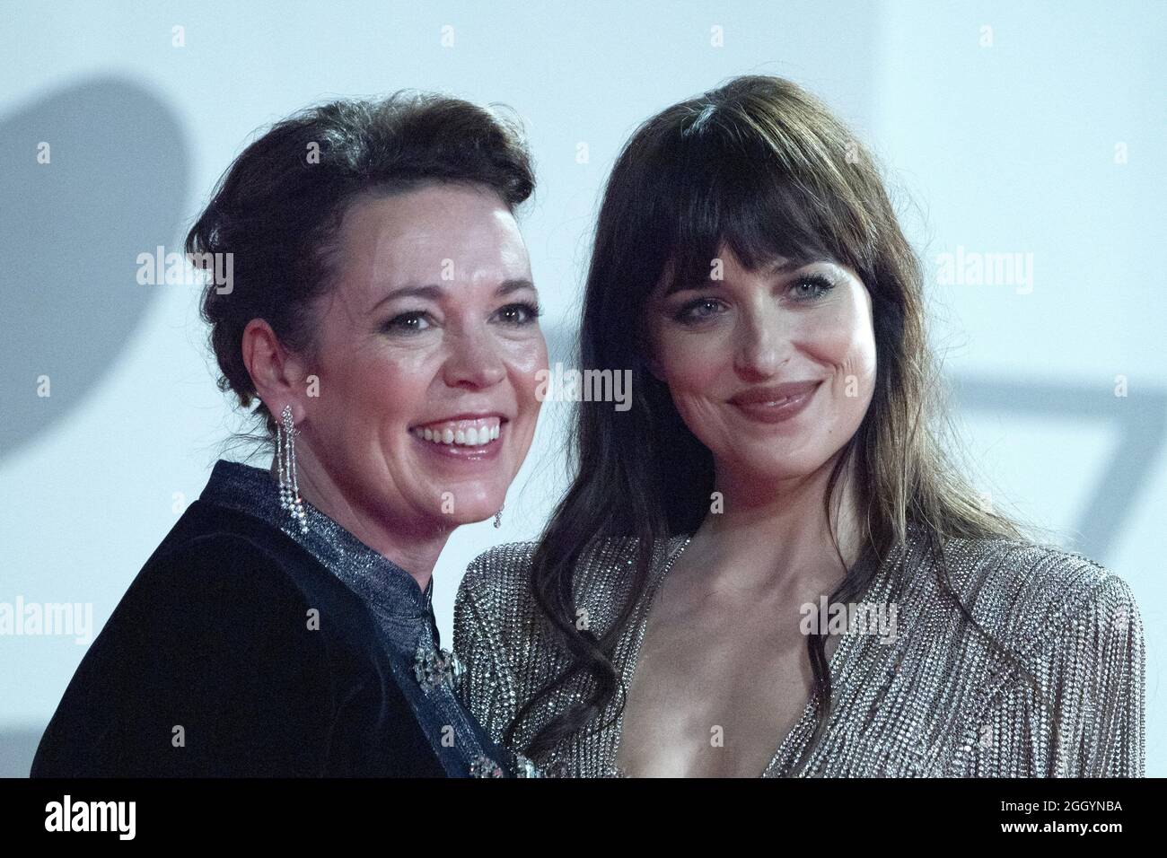 Olivia Colman and Dakota Johnson attending The Lost Daughter Premiere ...