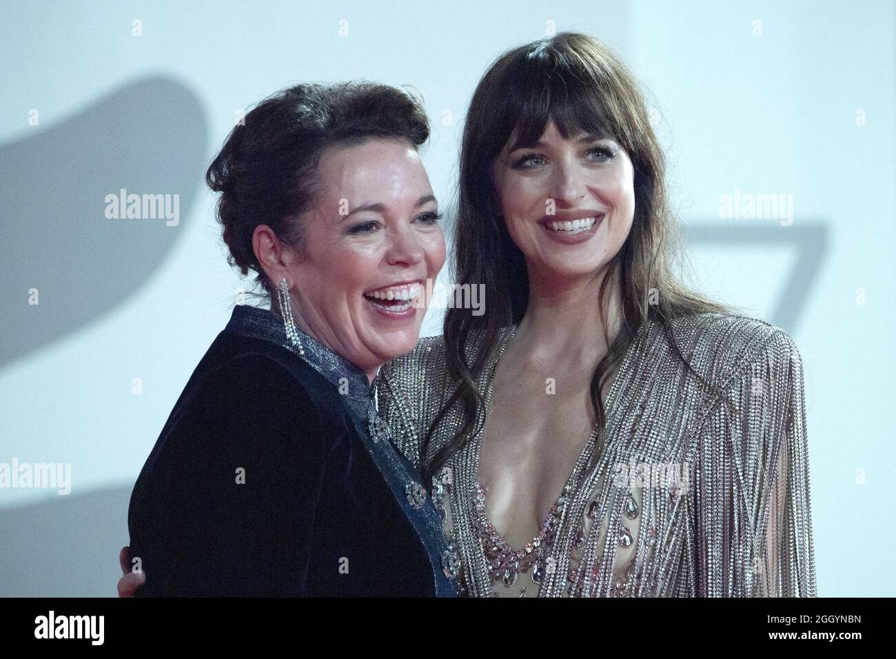 Olivia Colman and Dakota Johnson attending The Lost Daughter Premiere ...