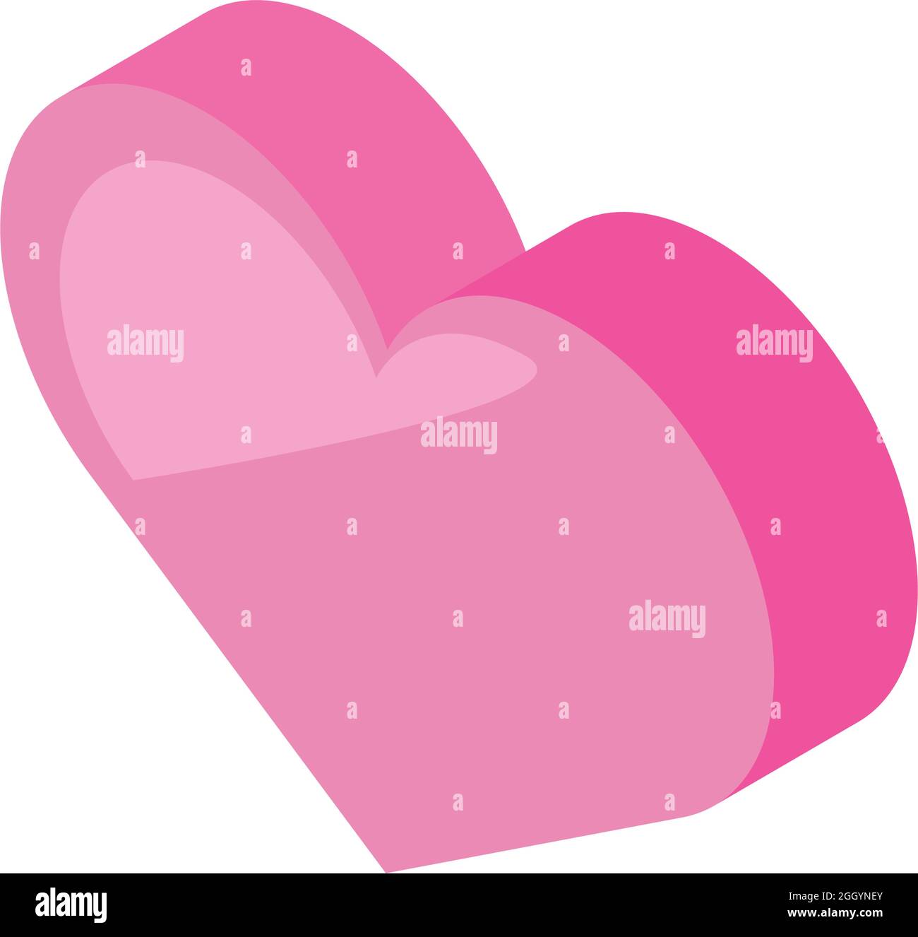 isometric love heart Stock Vector Image & Art - Alamy