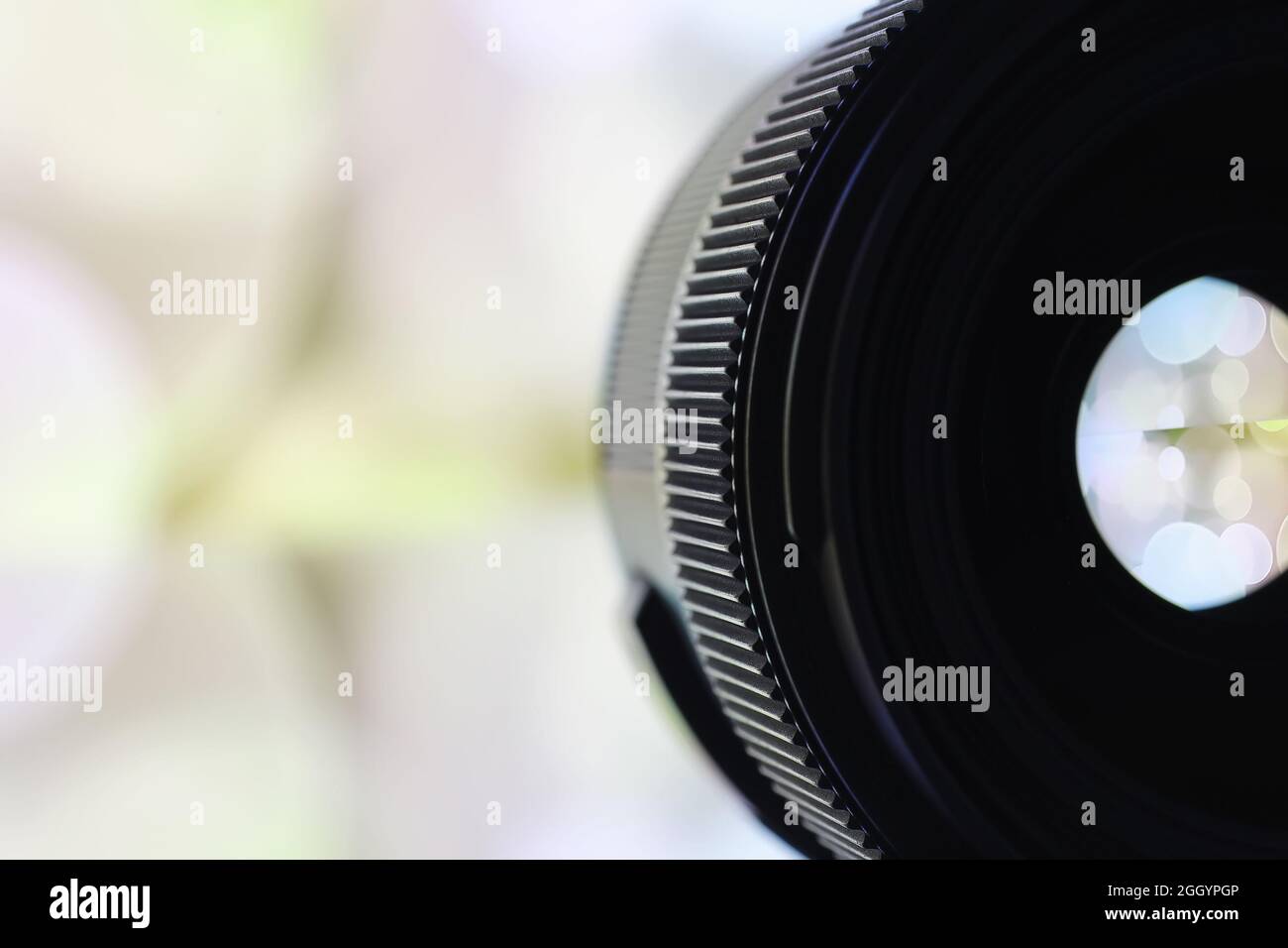 Equipment videographer and photographer. Lenses on the table against ...