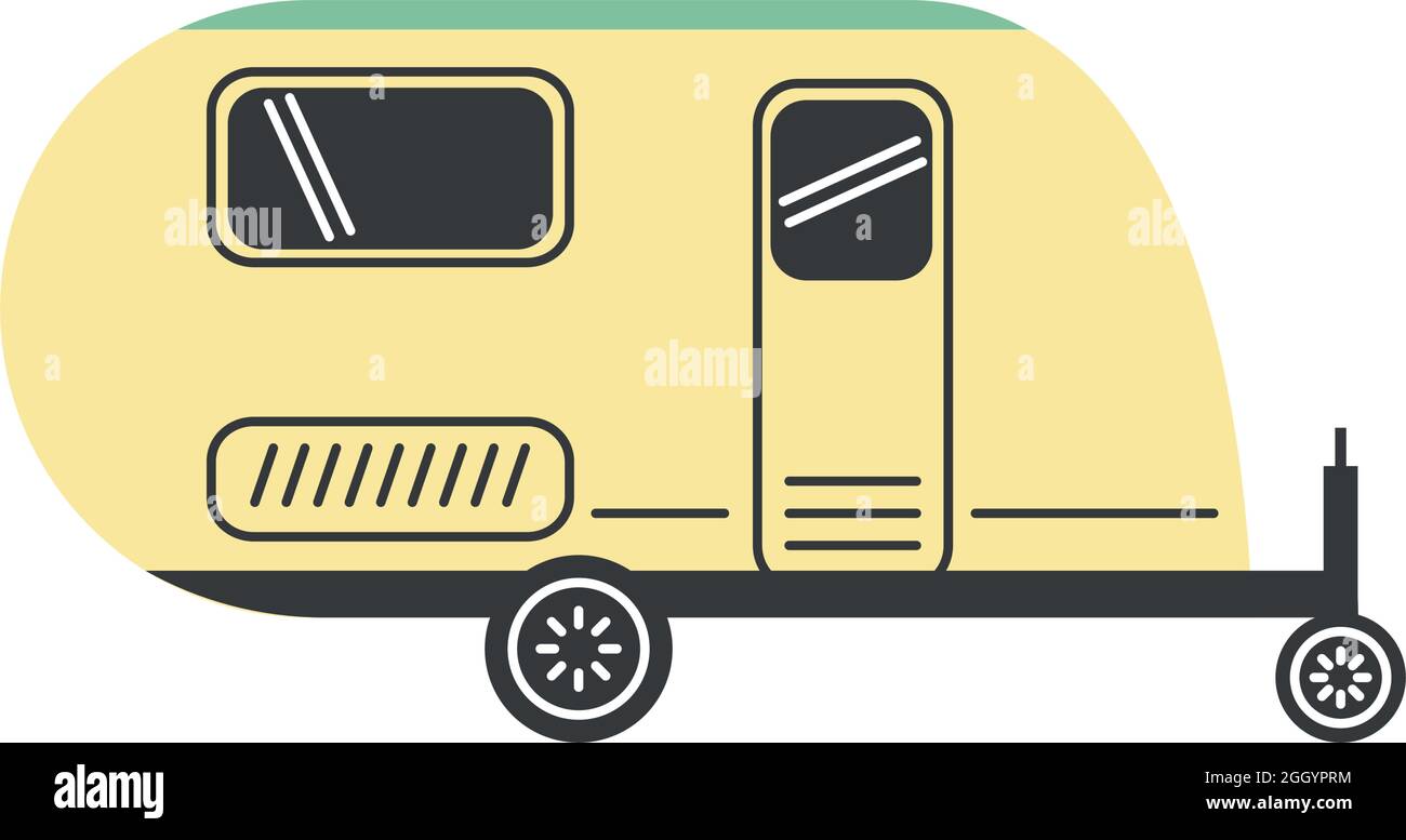 retro camper trailer Stock Vector Image & Art - Alamy