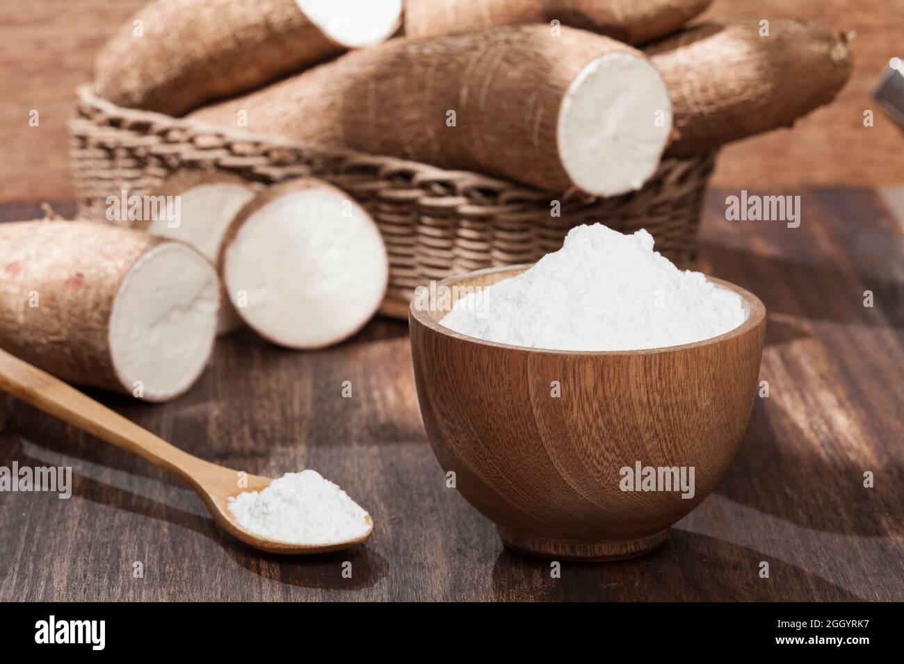 Organic raw Cassava Root Starch - Manihot esculenta Stock Photo - Alamy