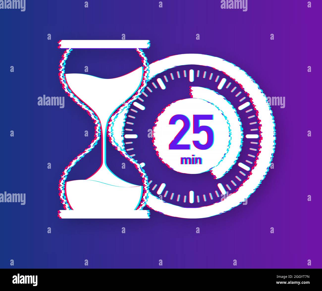 Timer 25 minutes vector illustration hi-res stock photography and ...