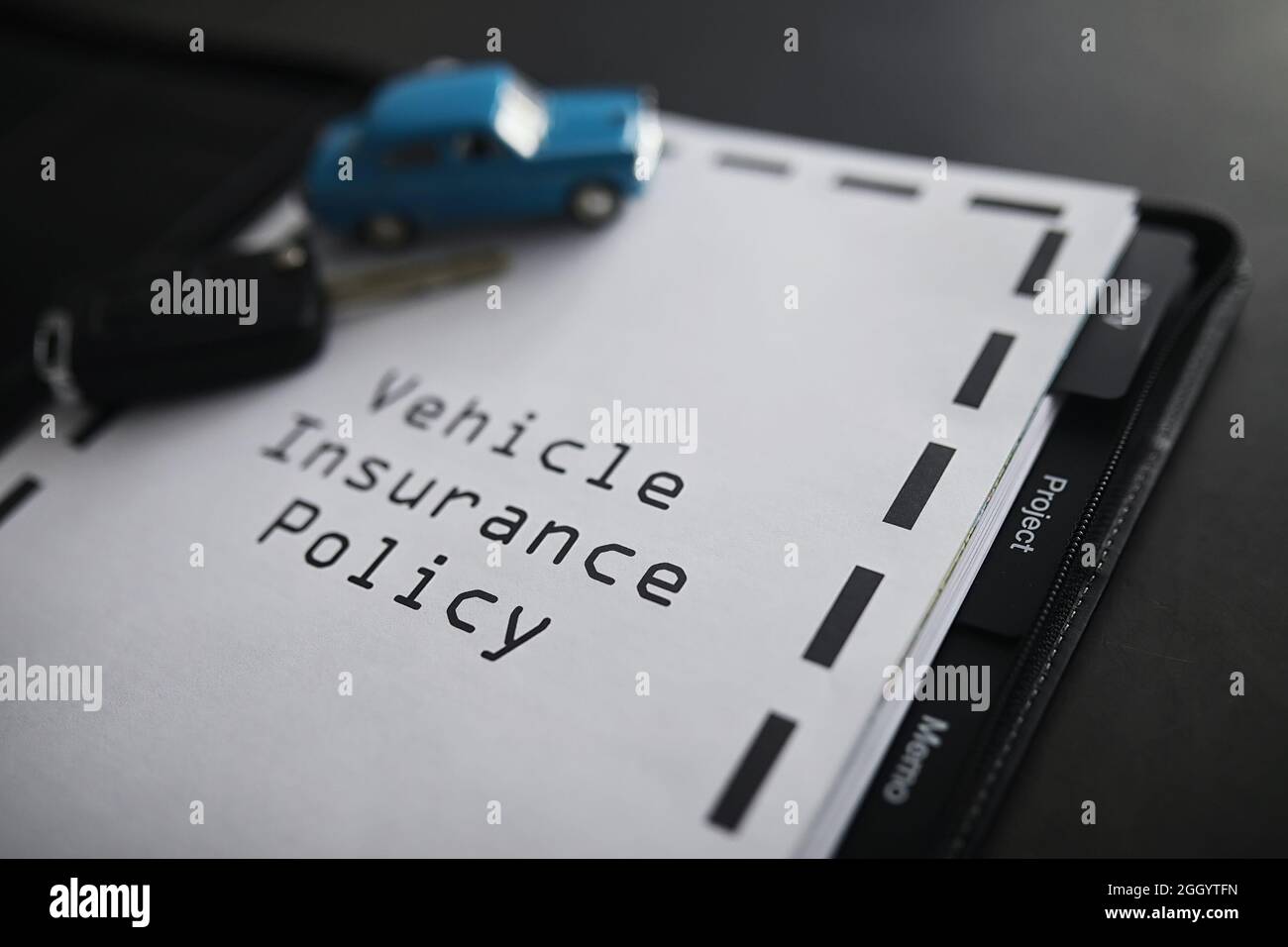 Documents for vehicle insurance. Car insurance policy. Auto insurance ...