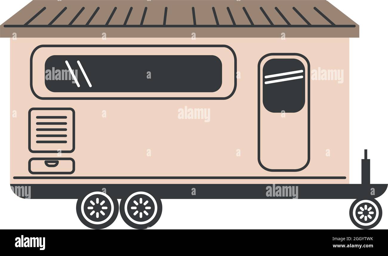 camper trailer flat icon Stock Vector Image & Art - Alamy