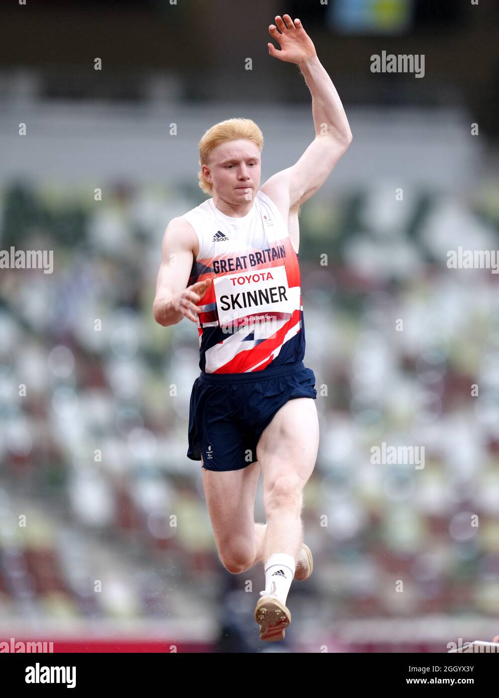 Great Britain's Zak Skinner competes in the Men's Long Jump T13 Final ...