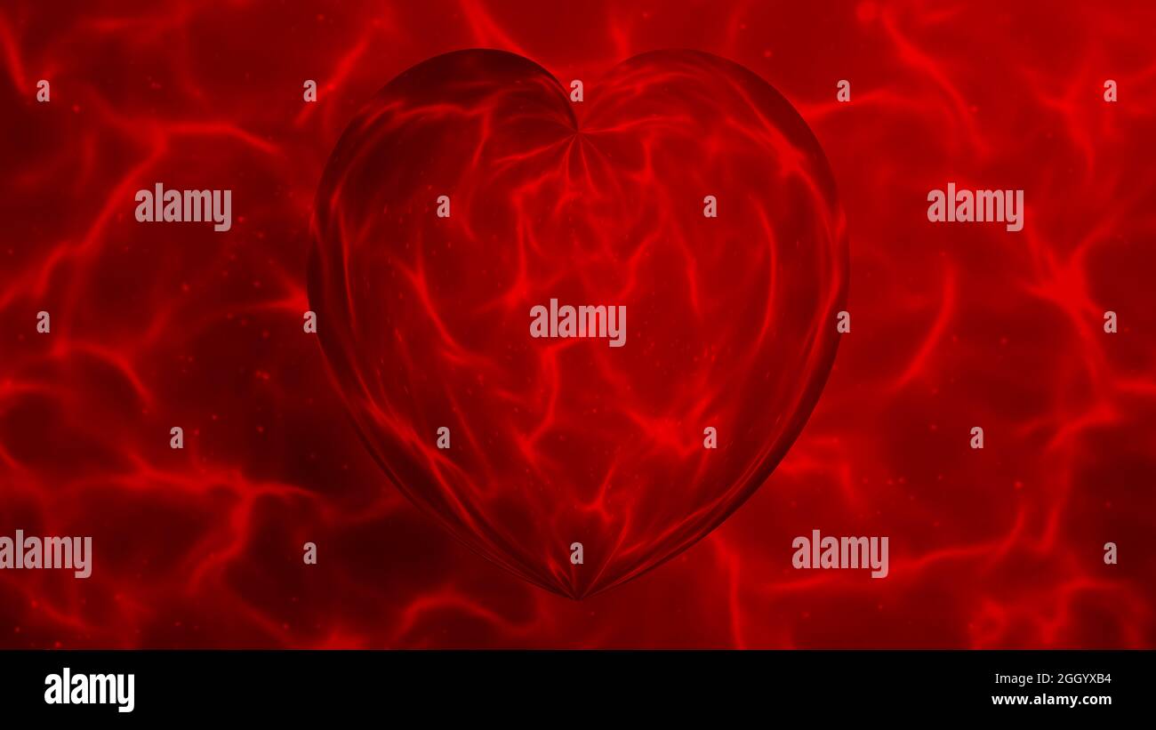 Abstract red background with a heart shape Stock Photo - Alamy
