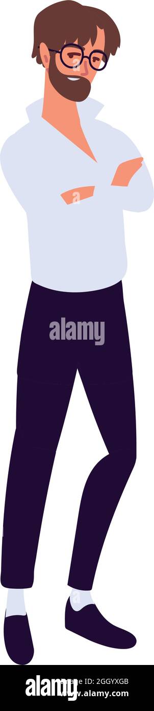 bearded man character Stock Vector Image & Art - Alamy