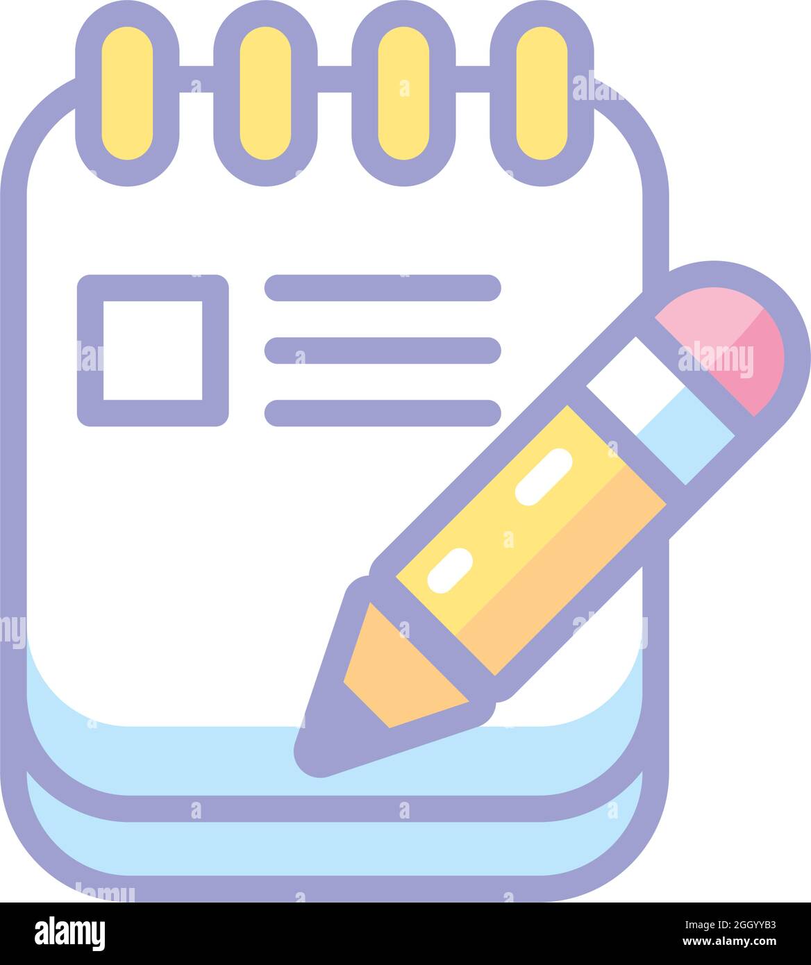 notepad and pencil Stock Vector Image & Art - Alamy