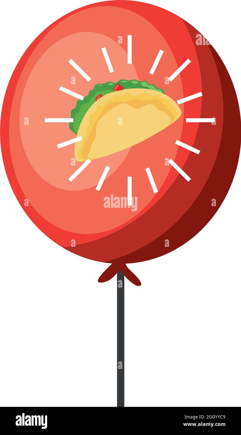 taco in balloon Stock Vector Image & Art - Alamy