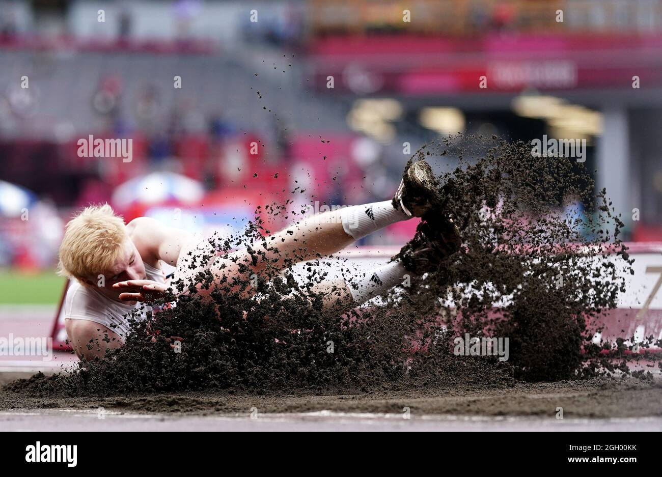 Great Britain's Zak Skinner competes in the Men's Long Jump T13 Final ...