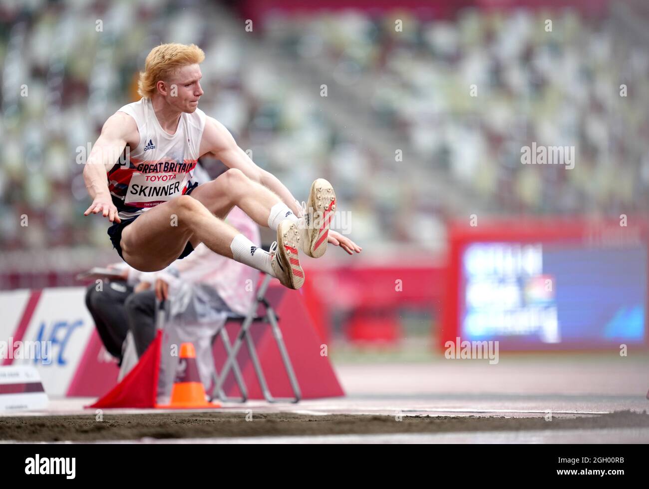 Great Britain's Zak Skinner competes in the Men's Long Jump T13 Final ...