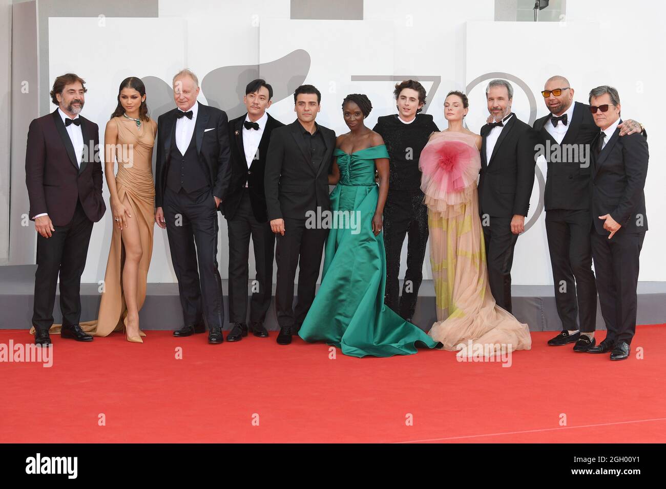 Venice, Italy. 03rd Sep, 2021. Javier Bardem, Zendaya, Stellan ...