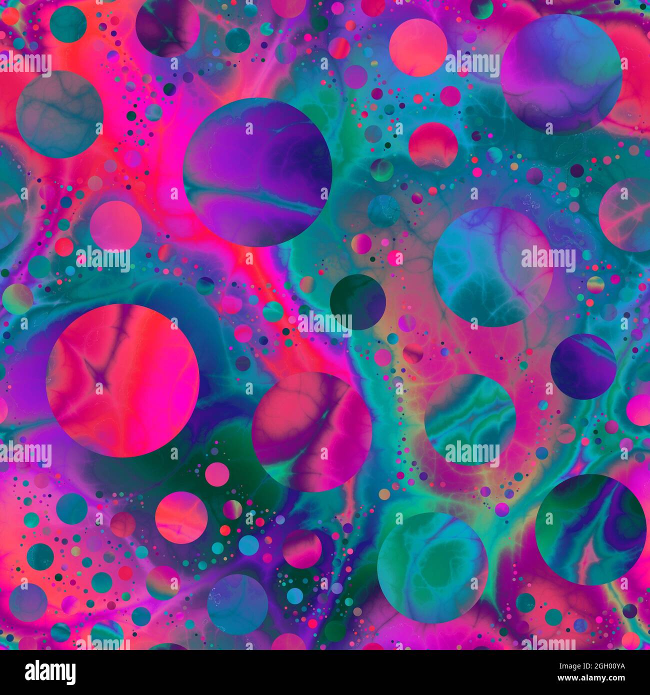 Seamless pattern of marbled orbs that gives a dreamy fantasy mysterious ...