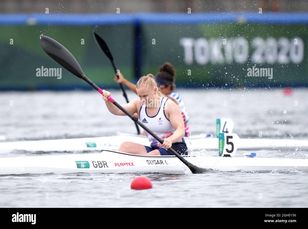 Great Britain's Laura Sugar competes in the Women's Kayak Single 200m ...