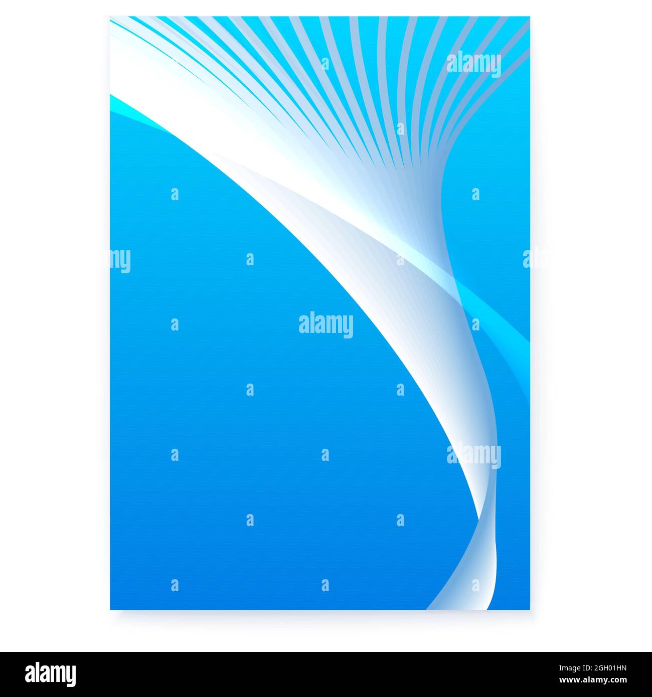Curved blended lines on poster. Abstract graphic background. Cover in ...