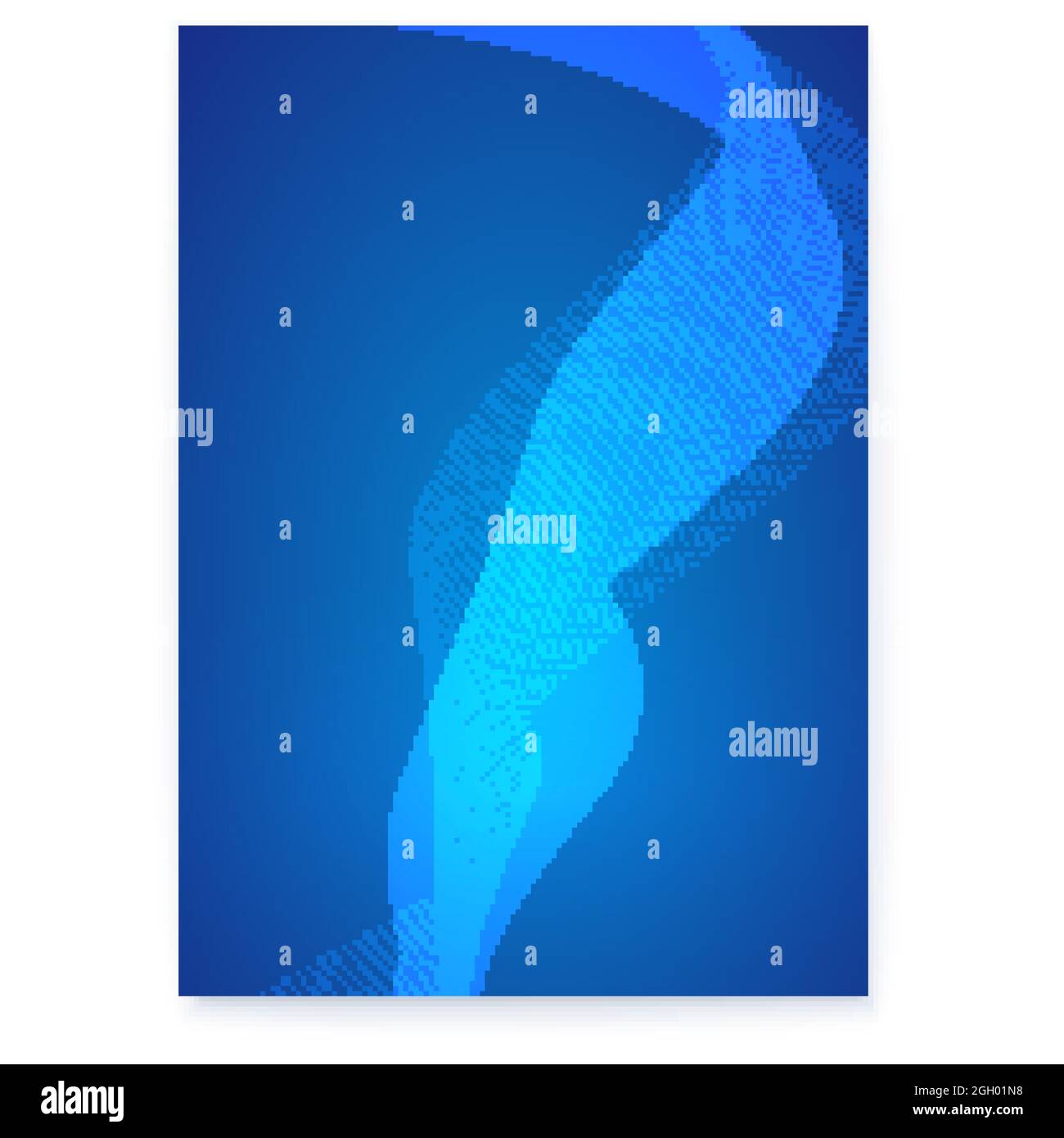 Curved blended lines on cover. Poster in scientific style. Vector ...