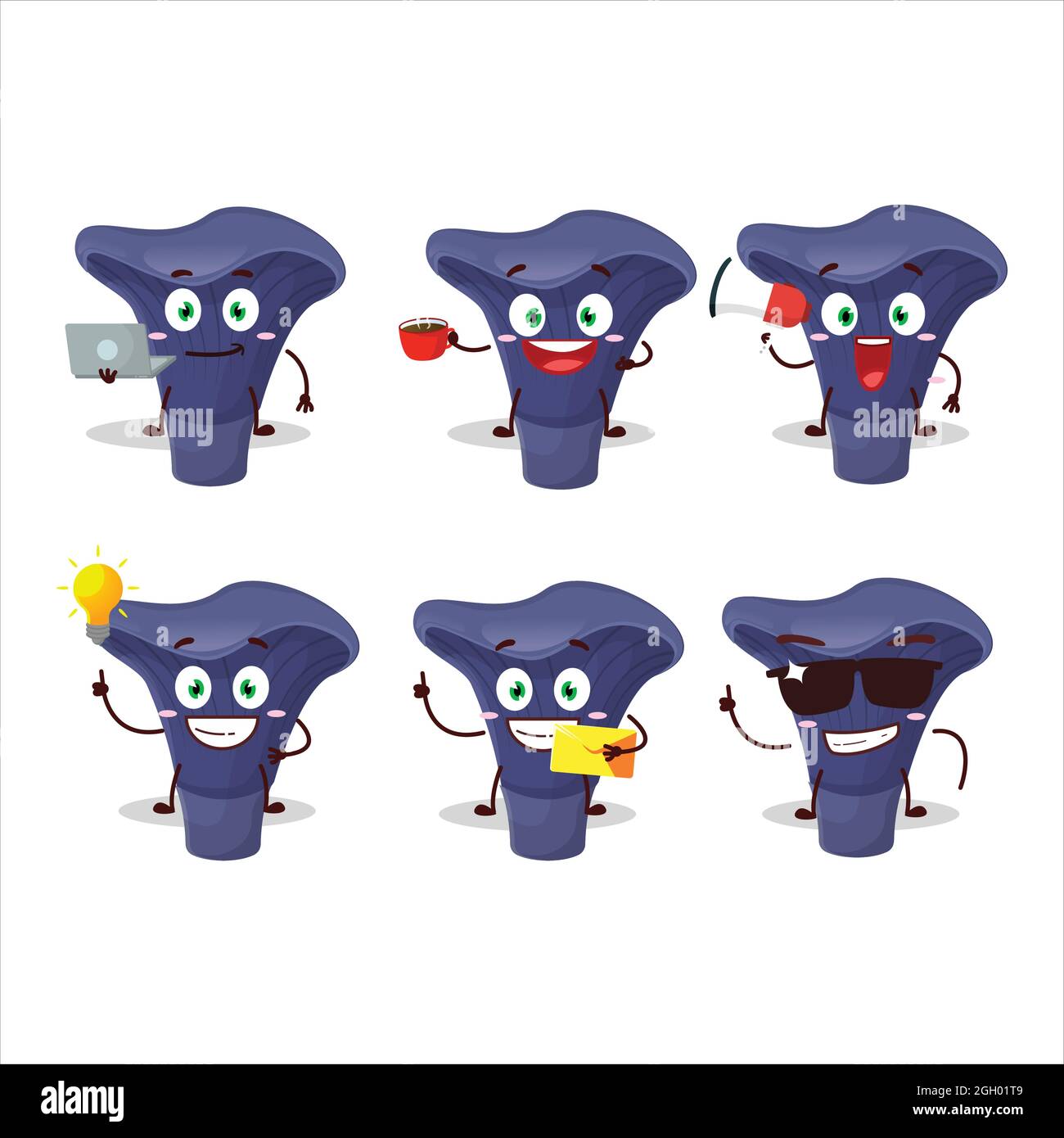 Actarius indigo cartoon character with various types of business ...