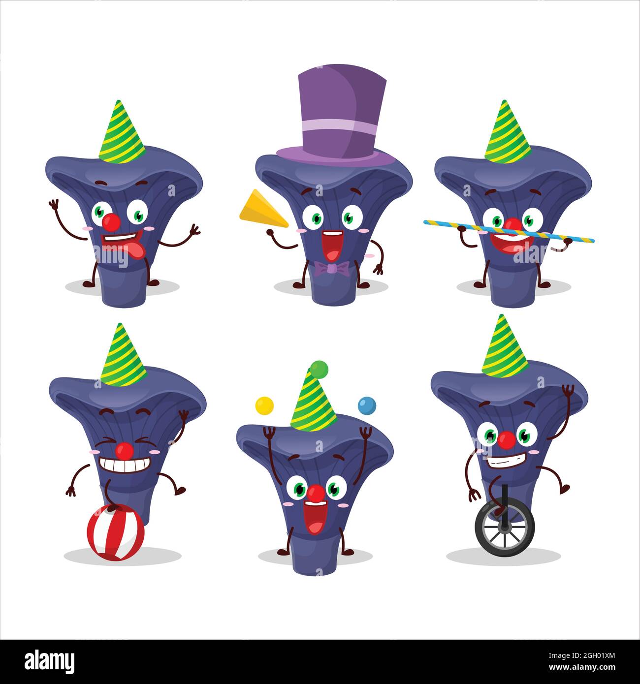 Cartoon character of actarius indigo with various circus shows. Vector ...