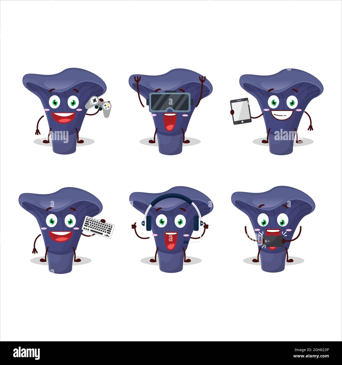 Actarius indigo cartoon character are playing games with various cute ...