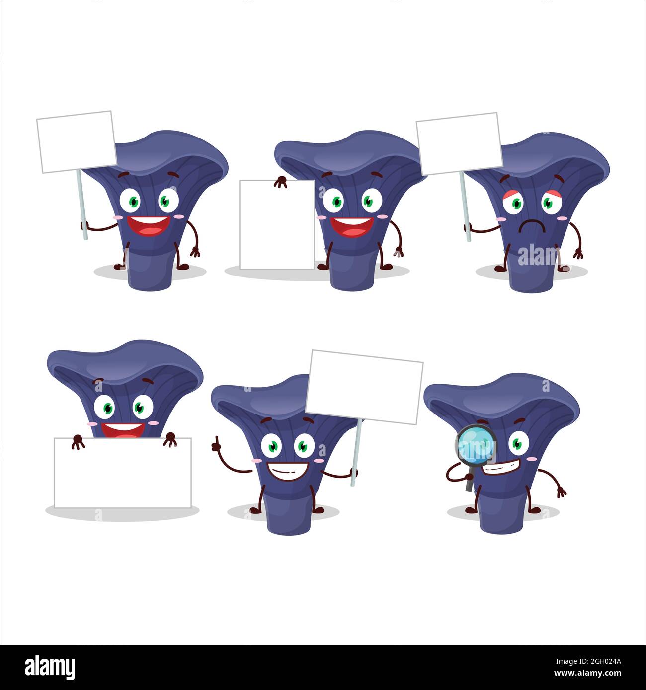 Actarius indigo cartoon character bring information board. Vector ...