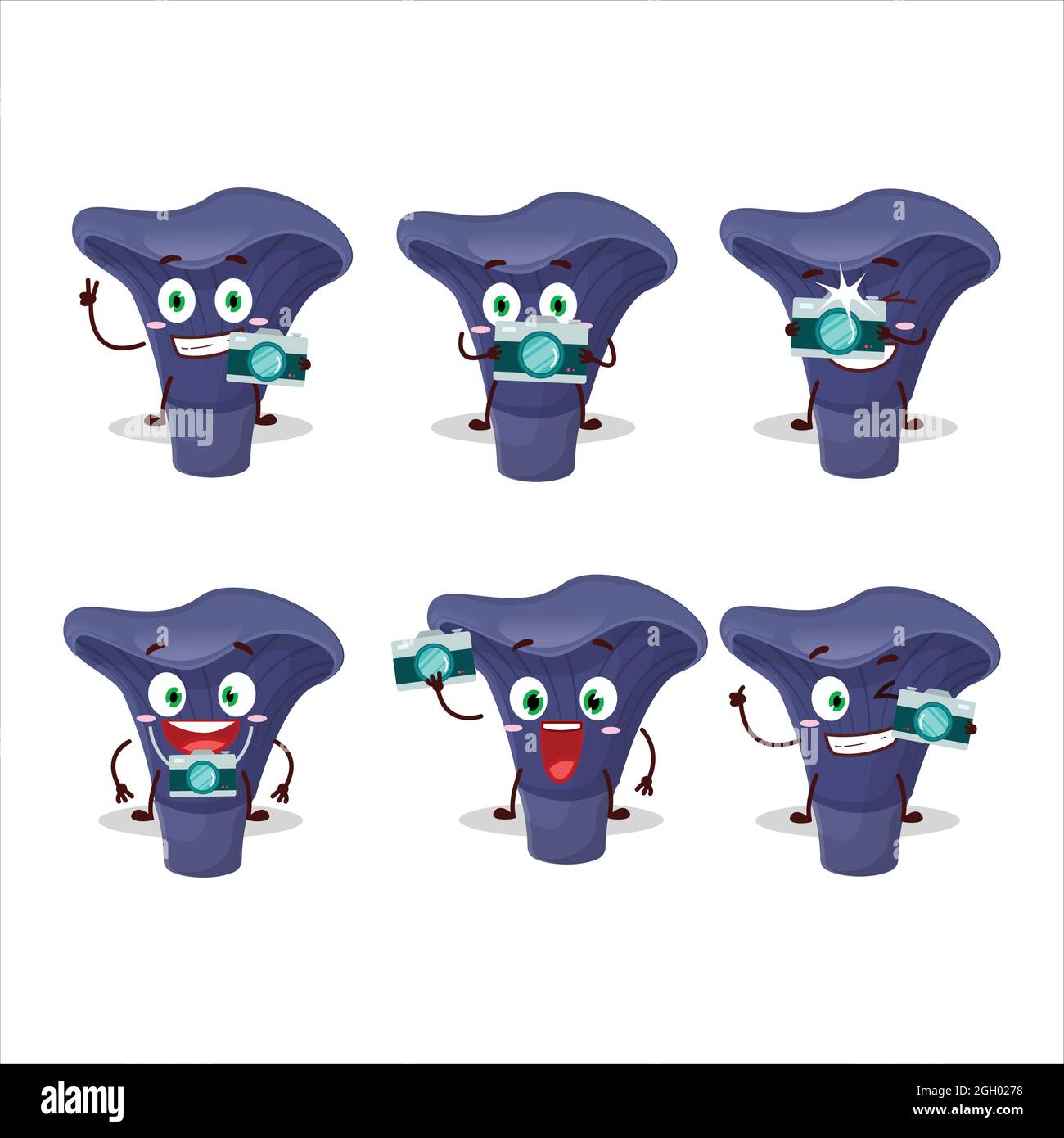 Photographer profession emoticon with actarius indigo cartoon character ...