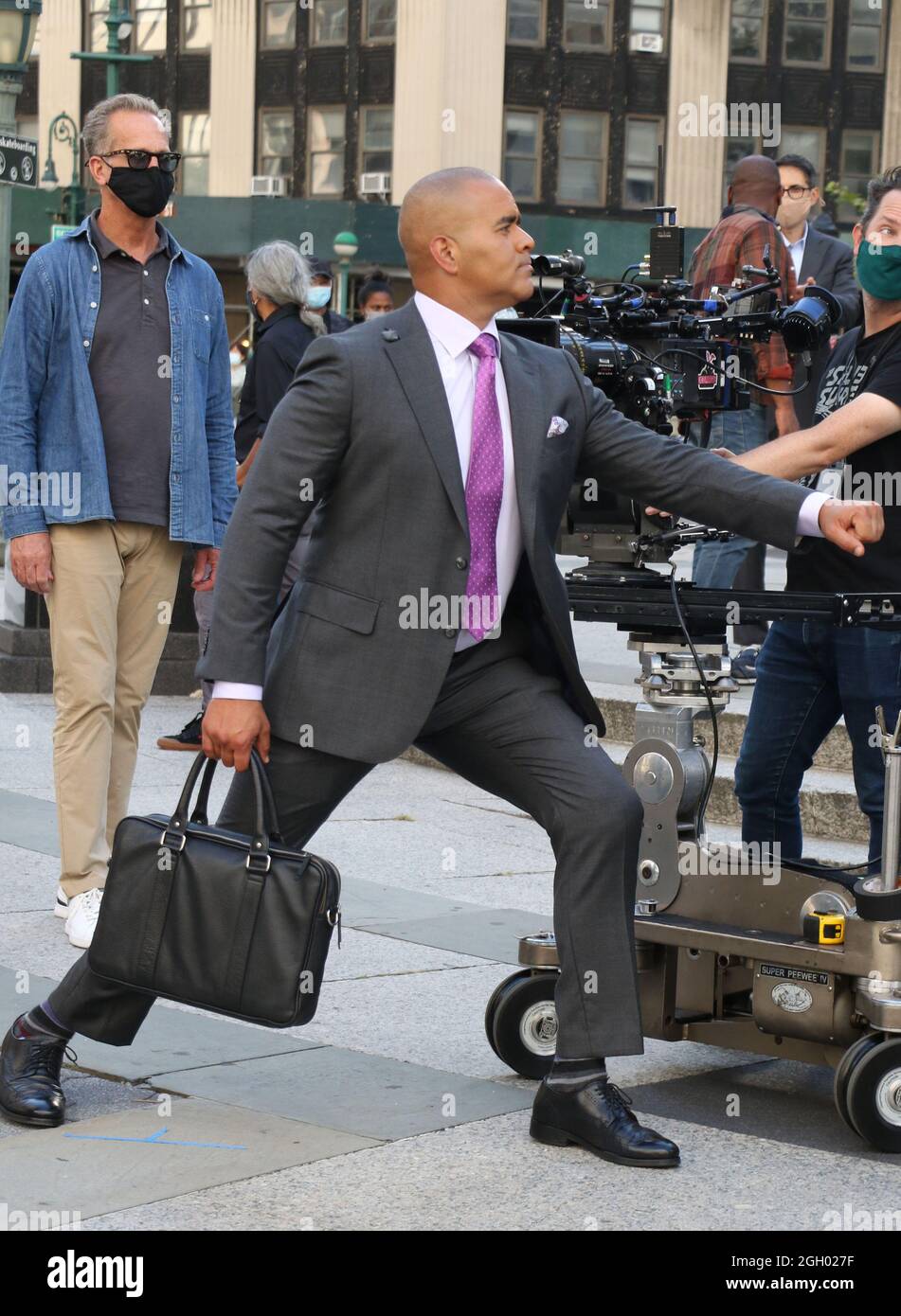 New York, NY, USA. 3rd Sep, 2021. Christopher Jackson, on the set of ...