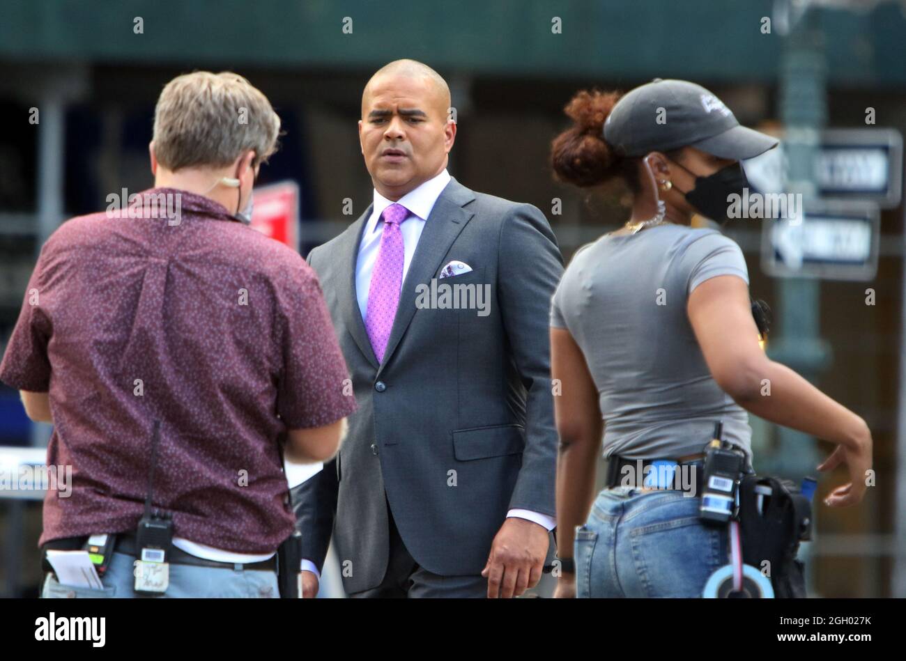 New York, NY, USA. 3rd Sep, 2021. Christopher Jackson, on the set of ...