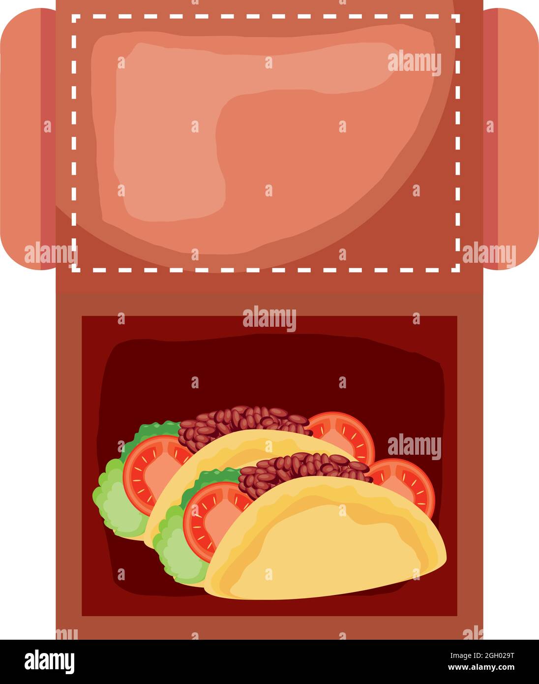 tacos food in the box Stock Vector Image & Art - Alamy