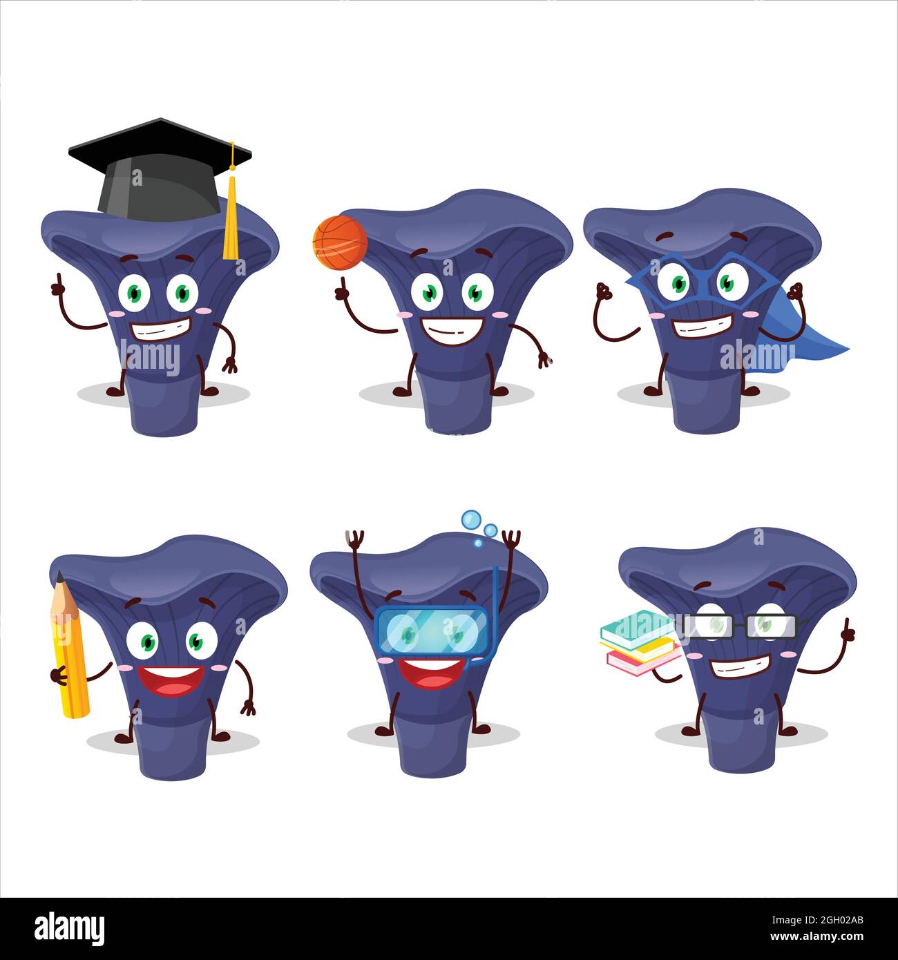 School student of actarius indigo cartoon character with various ...