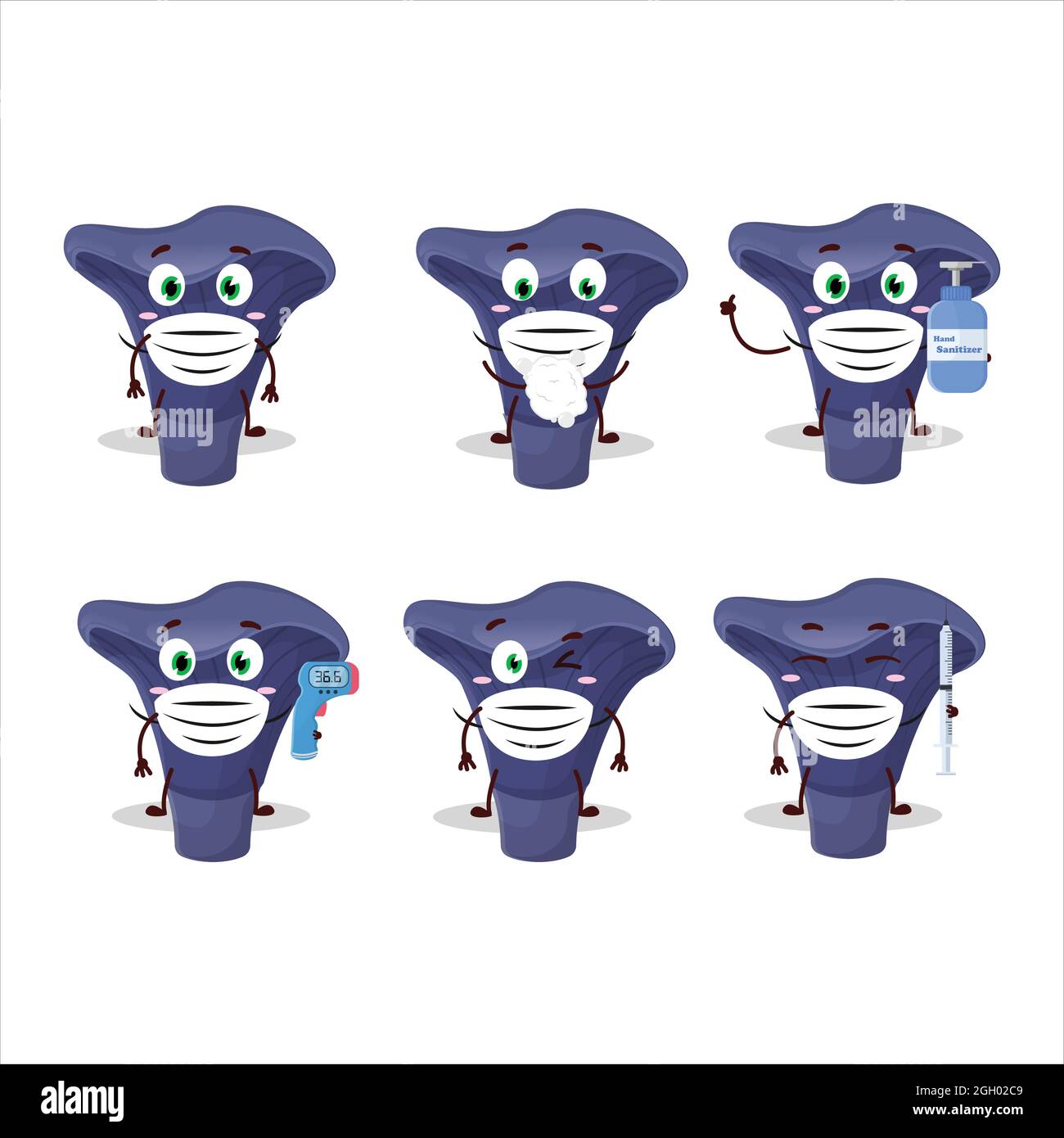 A picture of actarius indigo cartoon design style keep staying healthy ...