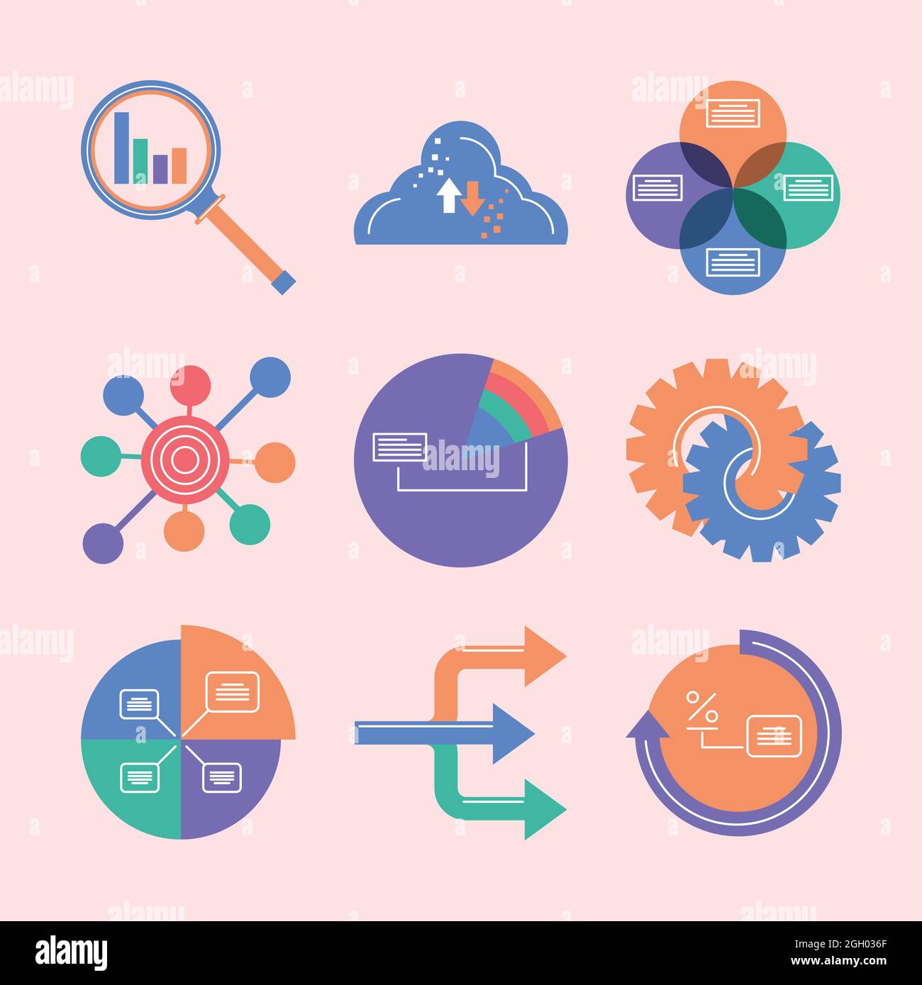 set of data analysis Stock Vector Image & Art - Alamy