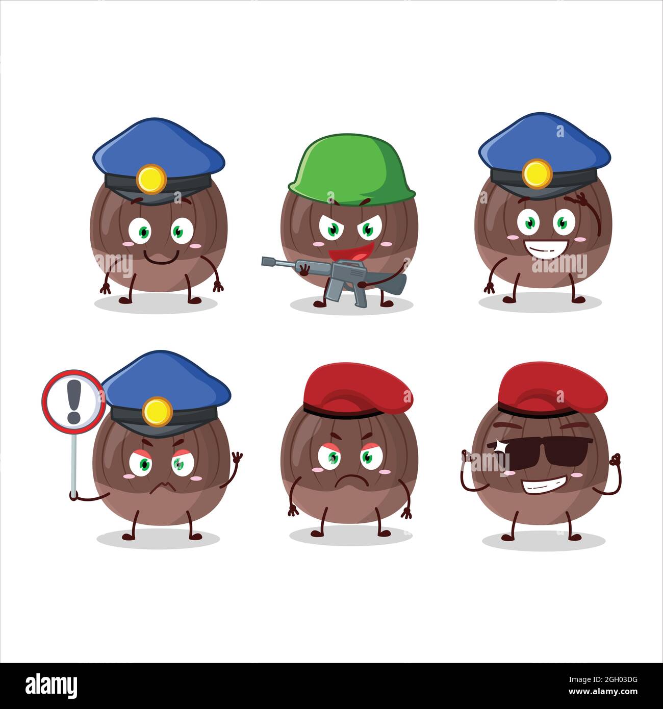 A dedicated Police officer of chestnut mascot design style. Vector ...